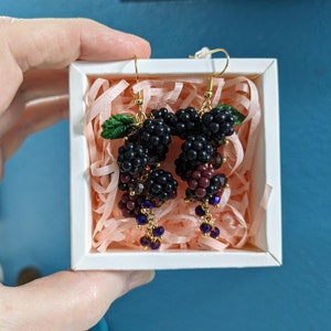 Orange Clay Earrings Anis Star Jewelry Miniature Granatfruit Earrings ...