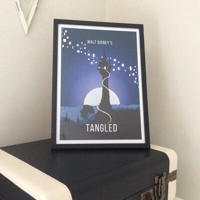 Tangled Print, Rapunzel Wall Art Disney Princess - Etsy