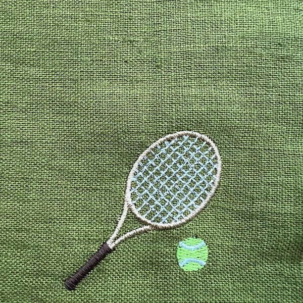 Tennis Racket Embroidery Design: Single Racket and Ball, Instant ...