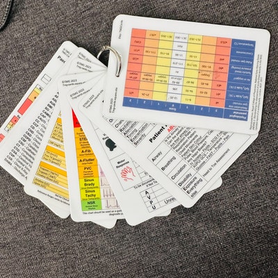 ECG Healthcare, Nursing, Medical Pocket Card - Etsy