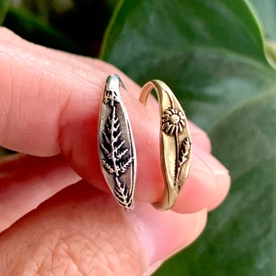 Handmade Fern Rings, Botanical Ring, Wildflower Ring, Nature Jewelry ...