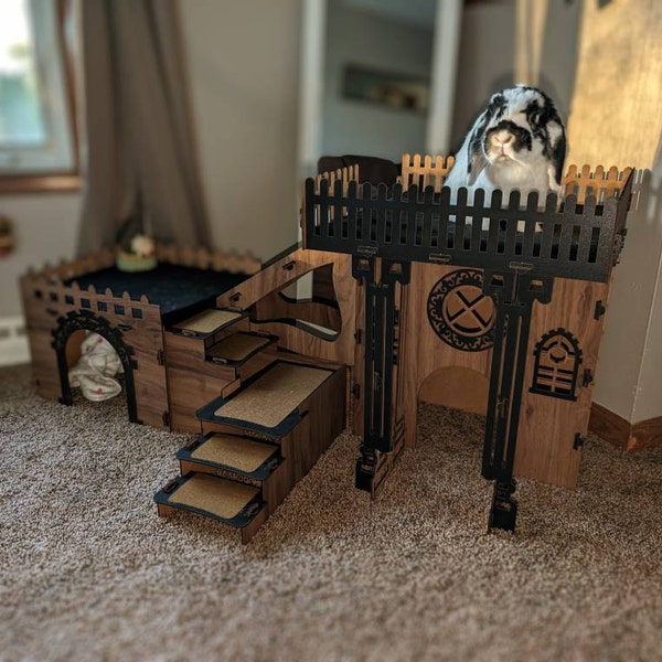 Bunny Villa With Two Rooms and Four Living Spaces, Four Compartment ...