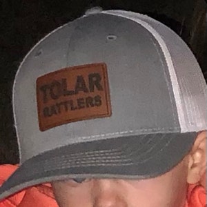 Kids Leather Patch Hat,youth Custom Leather Patch Hats, Logo Hats ...