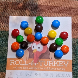 Thanksgiving Kids Table Game: Roll A Turkey - Etsy
