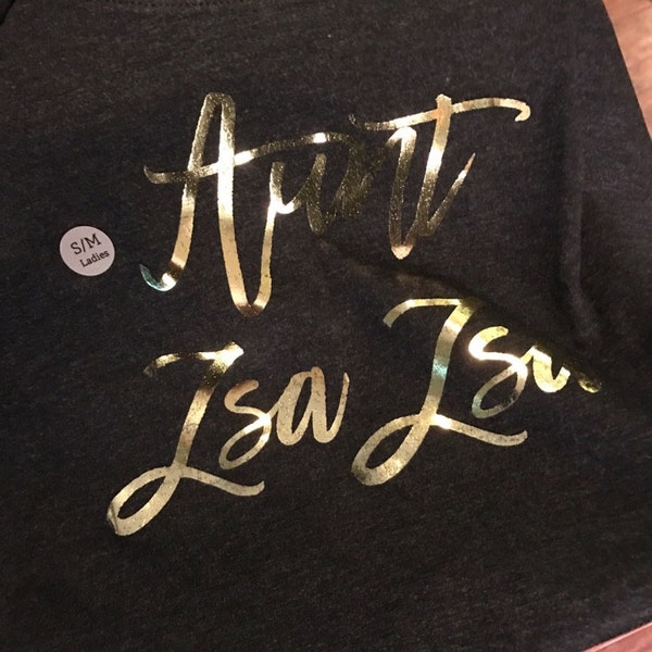 Custom Shirts - Personalized Shirts for Women - Gold Foil Shirt - Gold ...
