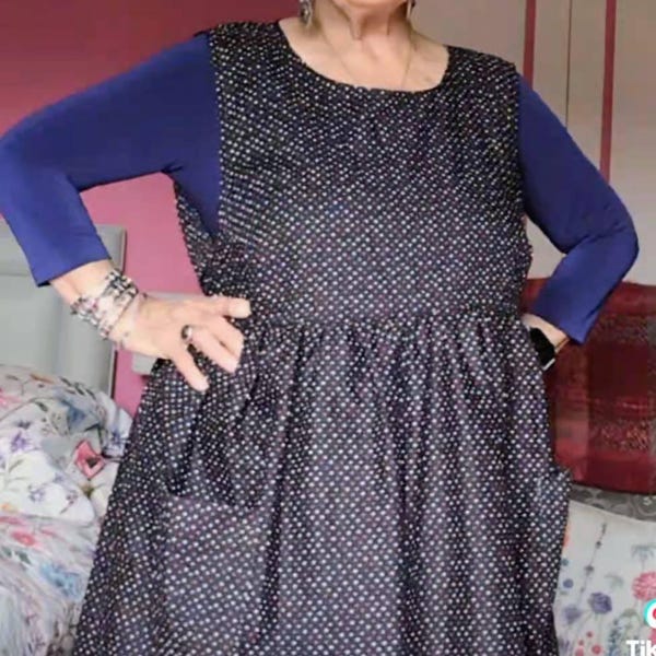 Side Tie Apron Dress PDF Sewing Pattern | Milkmade Dress| Pinafore ...