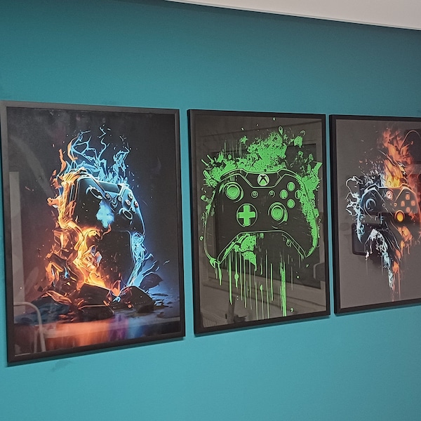 Gaming Poster, Printable Video Game Wall Art, Digital Video Game Art ...