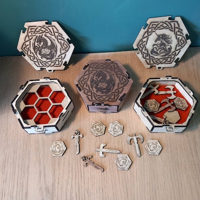 Hexagon Dice Box Digital Files, Laser Cut 3mm Wood, DXF SVG - Etsy