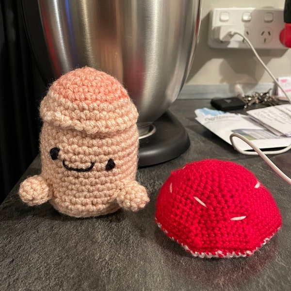 Penis Amigurumi PATTERN, Rude Mushroom Crochet Pattern, Cute Penis ...