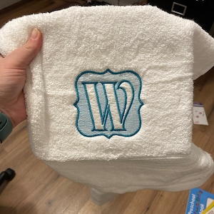 Embossed Monogram Towel Machine Embroidery Designs A-Z Assorted Sizes ...