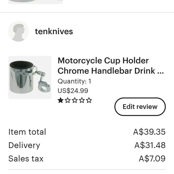 Motorcycle Cup Holder Chrome Handlebar Drink Bottle Holder for Harley ...