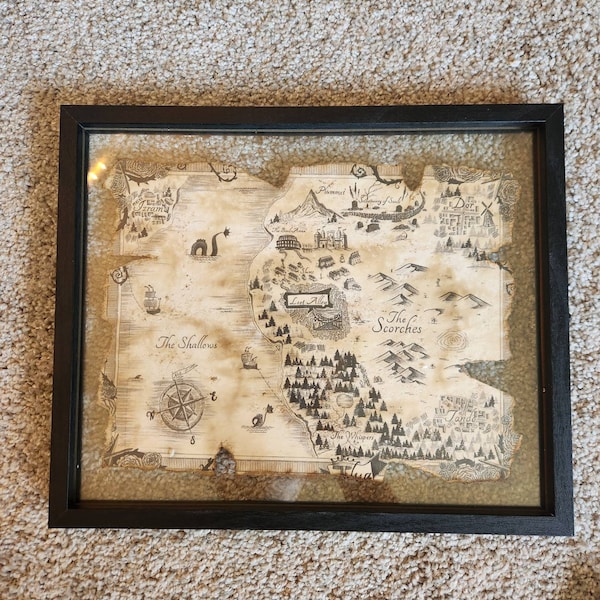 Powerless / Reckless Map of Ilya - Coffee Stained - 8x10in - Etsy
