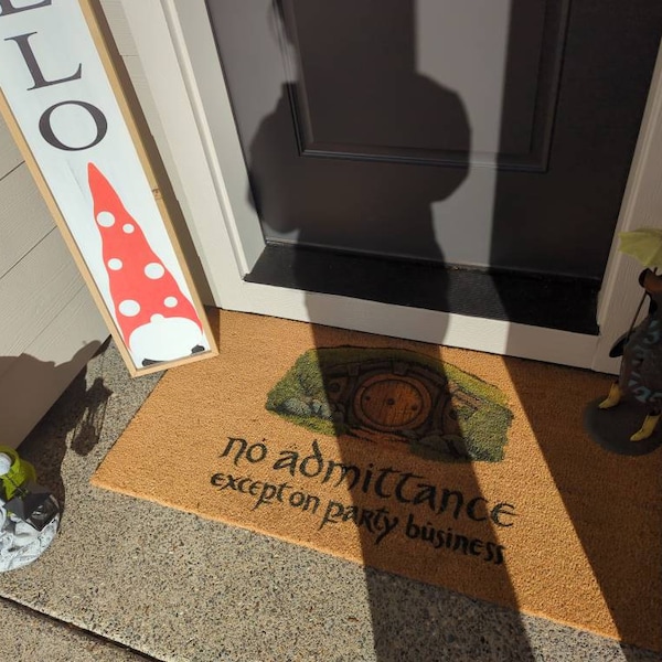 No Admittance Except on Party Business Door Mat, Lord of the Ring ...