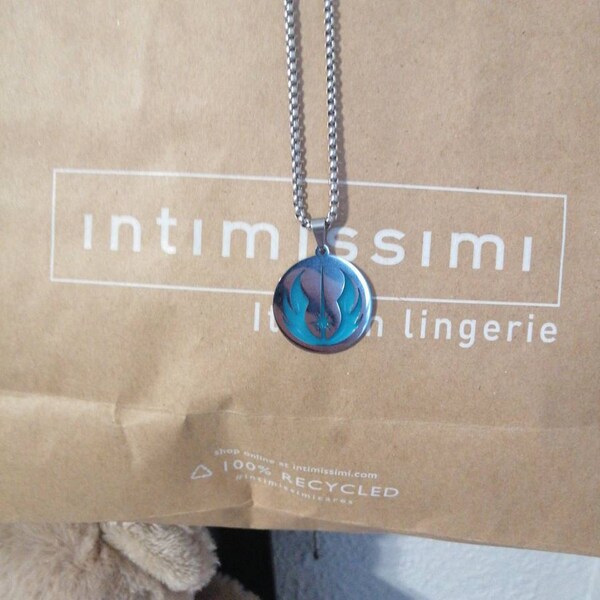 Jedi Necklace, Glow in the Dark Jewelry, Glowing Jedi Pendant ...