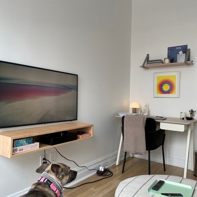 Floating Entryway Console Table Built in Solid Hard Maple - Etsy