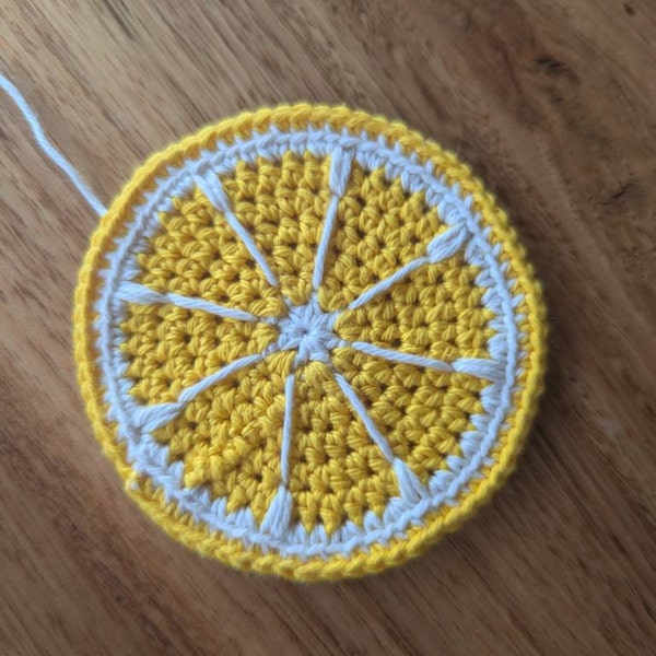 Citrus Slice Coasters Crochet Pattern / Crocheted Orange Lemon Lime ...