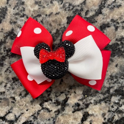 Minnie Mouse Red Inspired Bow - Etsy