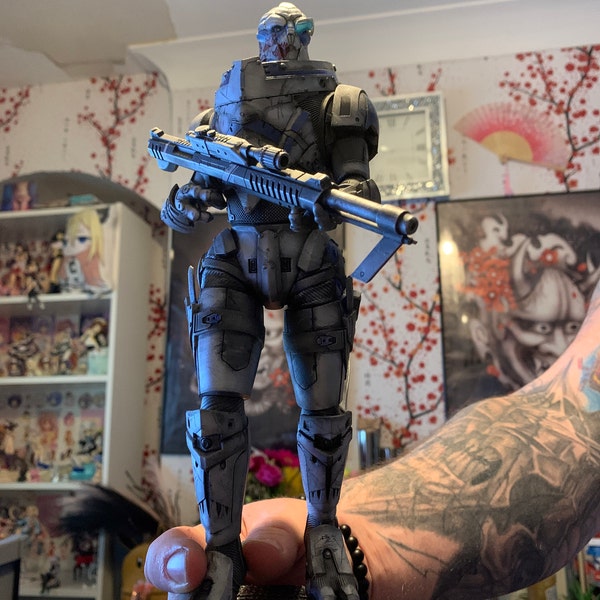 Garrus Vakarian Mass Effect Hand-painted 3D Printed Resin Figure Unique ...