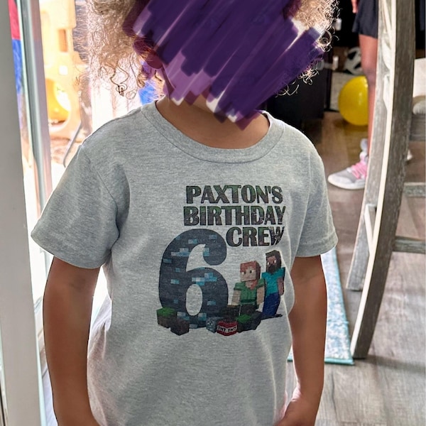 Minecraft Birthday Shirt - 9 - Etsy