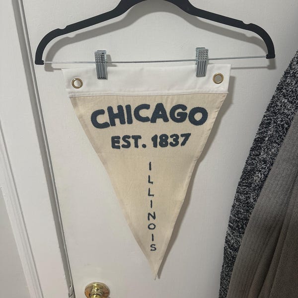 Hand Embroidered Pennant Flag Custom Unique City Name Pennant Flag ...