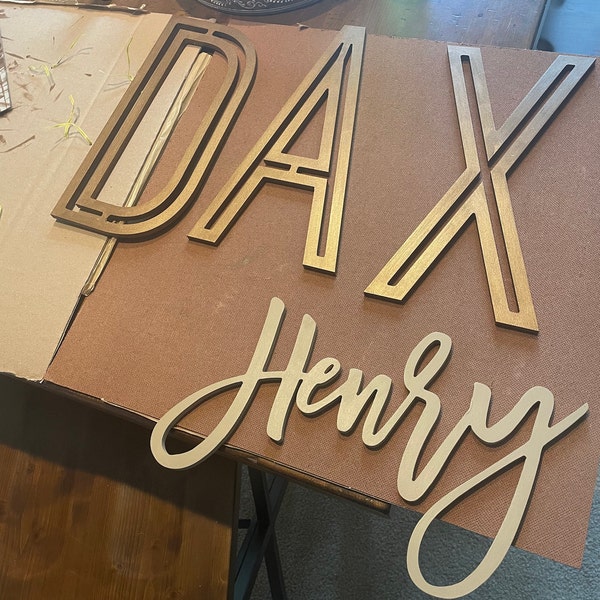 Stacked Custom Name Sign, Wood Name Sign, Nursery Sign, Nursery Letters ...