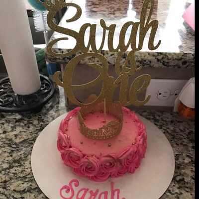 Any Name One Cake Topper Princess First Birthday Cake - Etsy