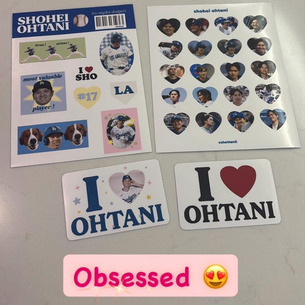 Shohei Ohtani Sticker Sheet - Etsy