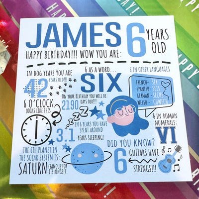 Personalised 18th Birthday Card Born in 2006 Card for 18 Year Old Son ...