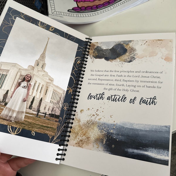 LDS Baptism Memory Book & 4X6 Testimony Cards - Instant Download - Etsy