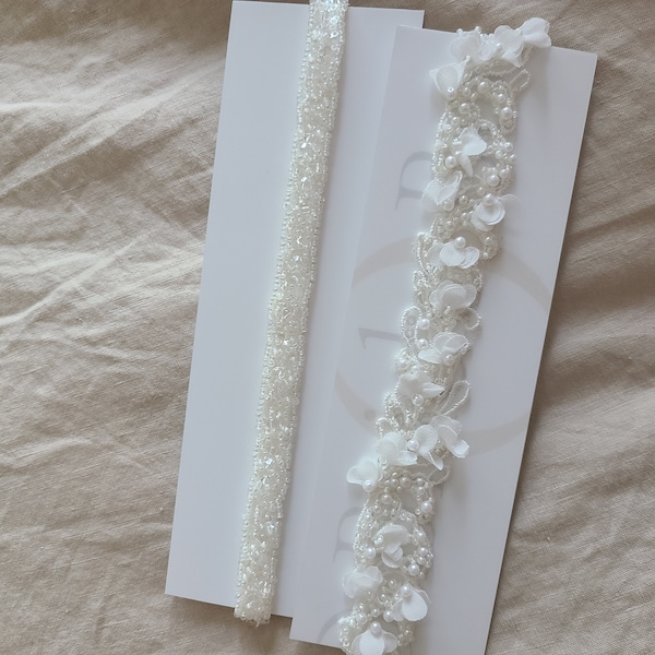 Bridal Garter Set - Elegant Pearl Wedding Garter and Toss Garter ...