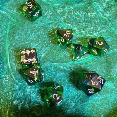 Shadowy Forest Dnd Dice Set, Polyhedral Dice, D&D Dice, Dungeons and ...
