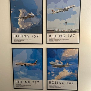 Emirates Airbus A380 Poster Aviation Art & Pilot Gifts Airline Print ...