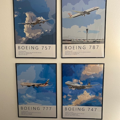 Emirates Airbus A380 Poster Aviation Art & Pilot Gifts Airline Print ...