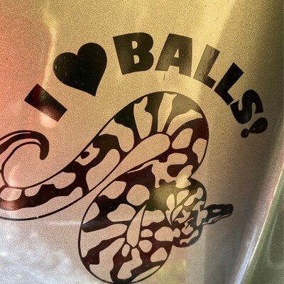 Ball Python Snake Decal/sticker I Love Balls 4X4 - Etsy