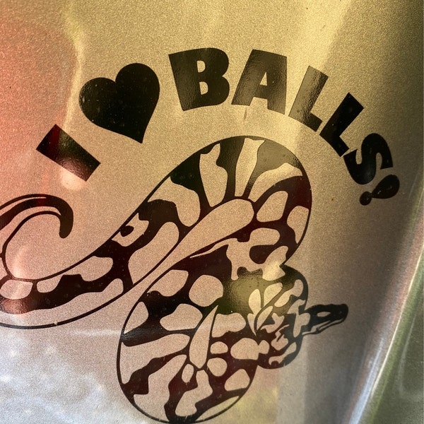Ball Python Snake Decal/sticker I Love Balls! 4X4 - Etsy