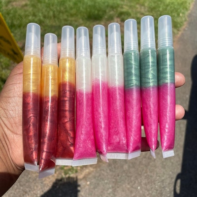 Luxury Metallic Silver Lip Gloss Tubes With Rhinestones: Wand ...