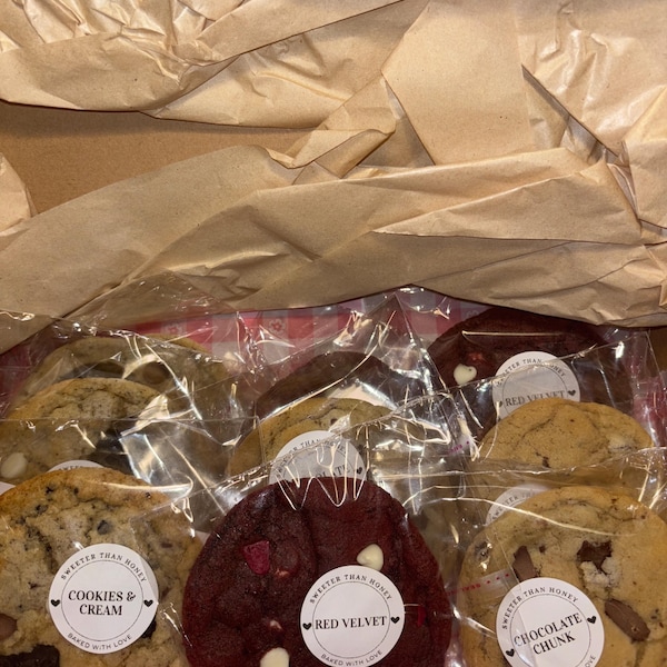 Gourmet Cookies Gift Box: Artisanal Baked Assortment. Half Dozen or ...