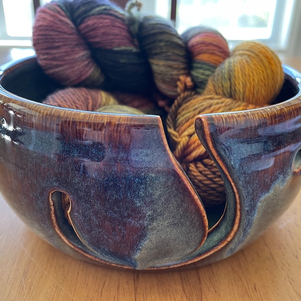 Yarn Bowl, Ceramic Yarn Bowl, Knitting & Crochet Container, Knitting ...