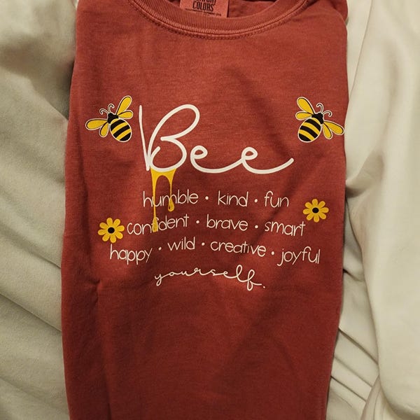 Comfort Colors® Kids Bumble Bee for Girls, Save the Bees Oversized ...