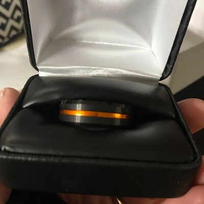 Thin Orange Ring EMS Search and Rescue SAR Dispatcher Line Tungsten ...