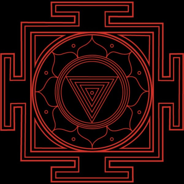 Kali Yantra White, Vector, Clipart, Sacred Geometry, Meditation Tool ...