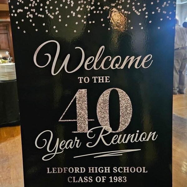 25th Class Reunion Welcome Sign 50th Class Reunion Poster High School ...
