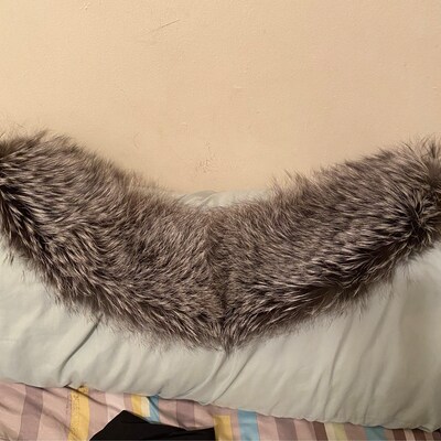 Light Brown Fox Fur Jacket With Rabbit Fur Details - Etsy