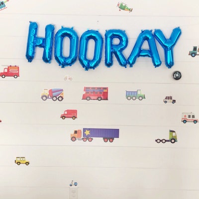 Hooray Balloon Banner 16 Hooray Letter Balloon Garland - Etsy