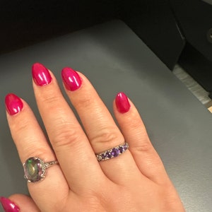 Ruby Ring/ Sterling Silver/ 5ct Rectangle Cut Simulated Red Ruby ...