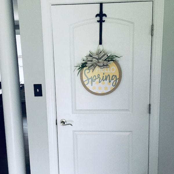 Hello Spring Door Hanger | Front Door Decor | Spring Door Sign | Spring ...