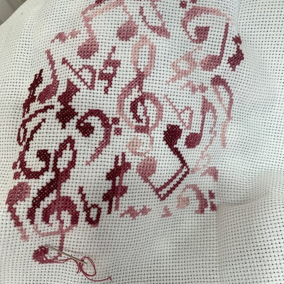 Heart of Musical Notes Cross Stitch Pattern, Music Cross Stitch ...