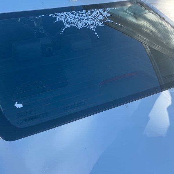 Mandala Car Decal Car Mandala Sticker Half Mandala Decal Half Mandala ...