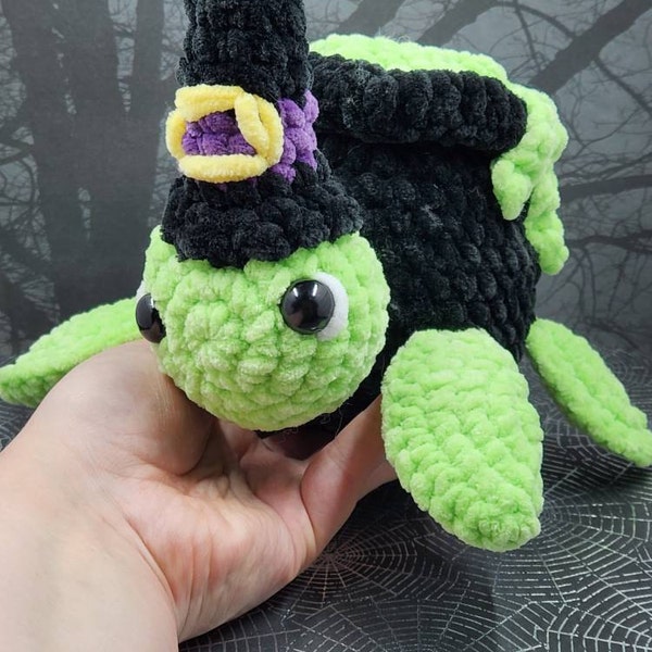 Witch Halloween Turtle Pattern Crochet PDF Download Beginner Friendly ...