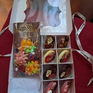 16 Personalised Rounds, Artisan Chocolate Mendiants Gift Box - Etsy UK